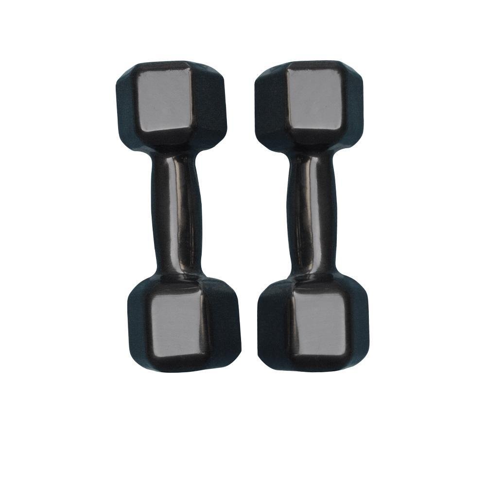 Par de Halter Sextavado Emborrachado 10kg Academia Treino | MadeiraMadeira