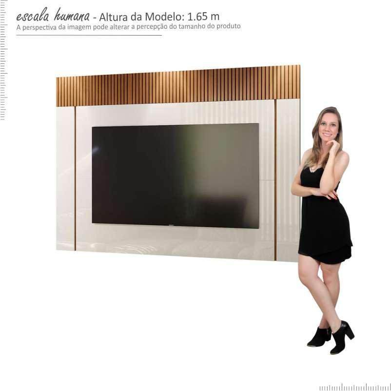 Painel Para TV 70 Polegadas Sagary 1.8 EAX Móveis Off White/Tauari ...