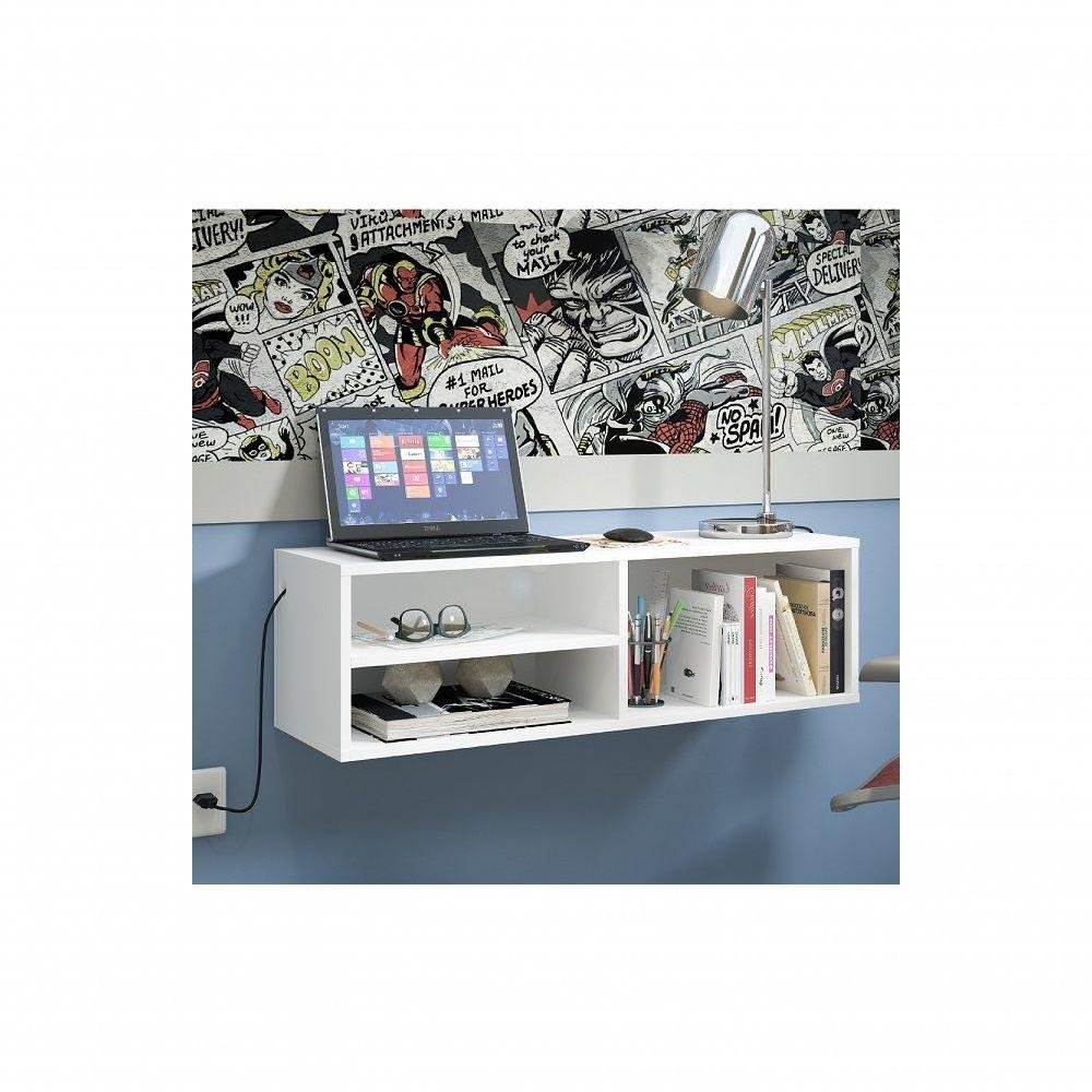 Suporte para Notebook Parede Organizador Branco Suspenso | MadeiraMadeira