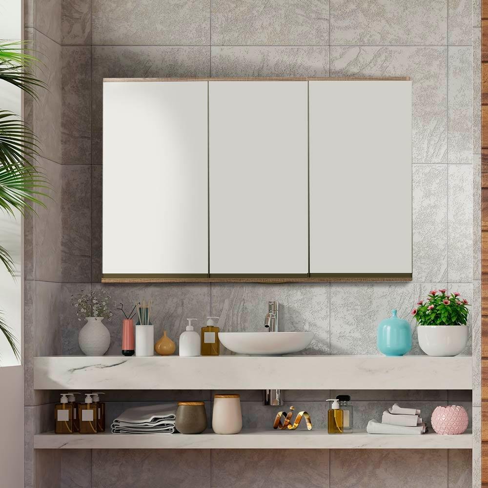 Armário Aéreo para Banheiro 3 Portas Jm | MadeiraMadeira