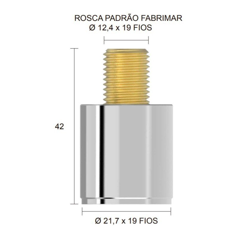 Conversor Registro Pressão e Gaveta Docol para Fabrimar - 131624 Blukit ...