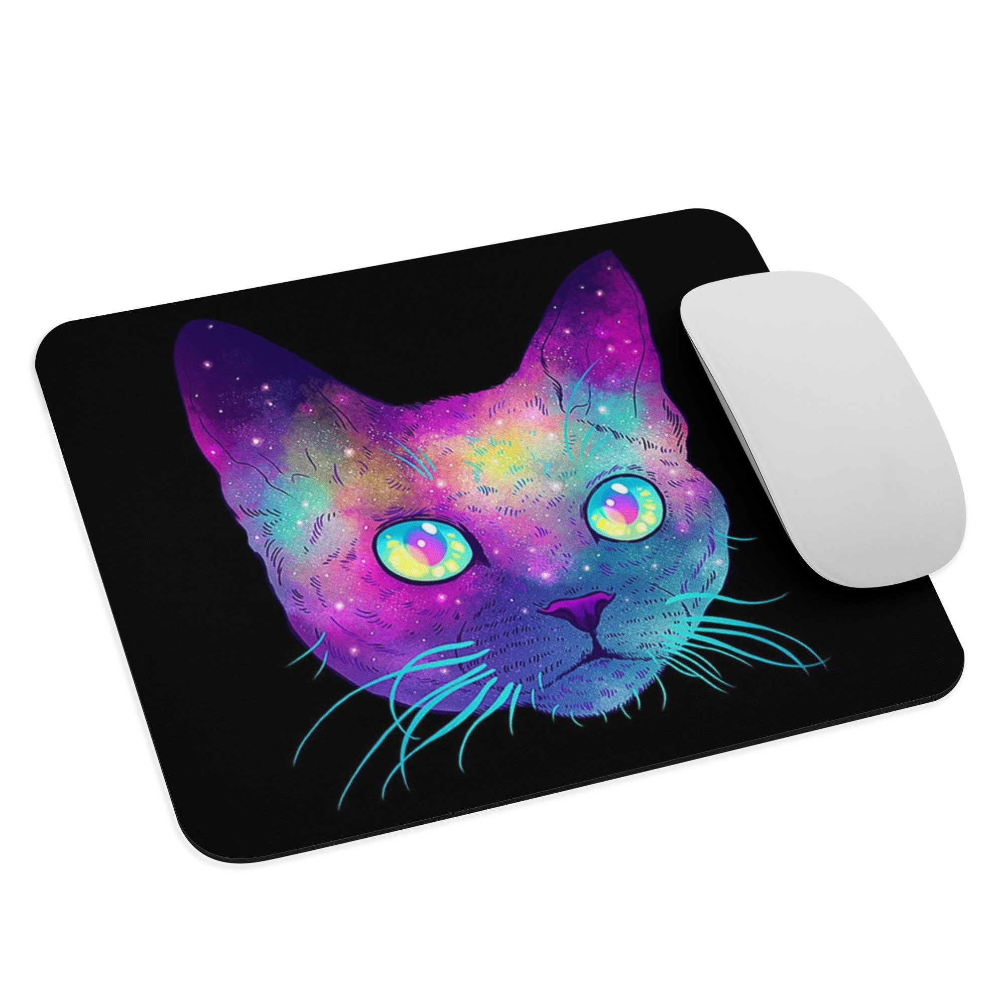 Mousepad gato psicodélico #01 - 19x23cm | MadeiraMadeira