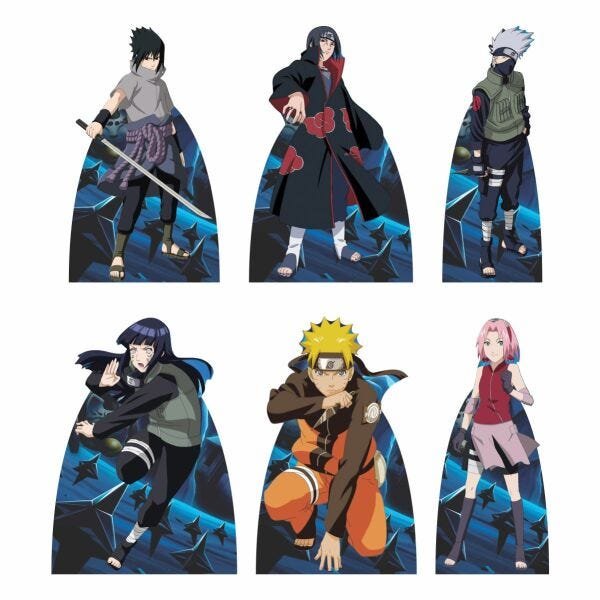 Kit 6 Displays de Mesa e Painel Naruto - Painel 200x100 | MadeiraMadeira