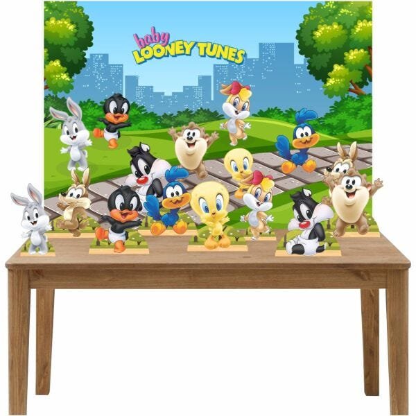 Kit 8 Displays de Mesa e Painel Baby Looney Tunes - Painel 100x70 ...