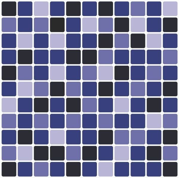 Kit Revestimento 30x30cm Lavável Azul e Preto - 6 peças | MadeiraMadeira