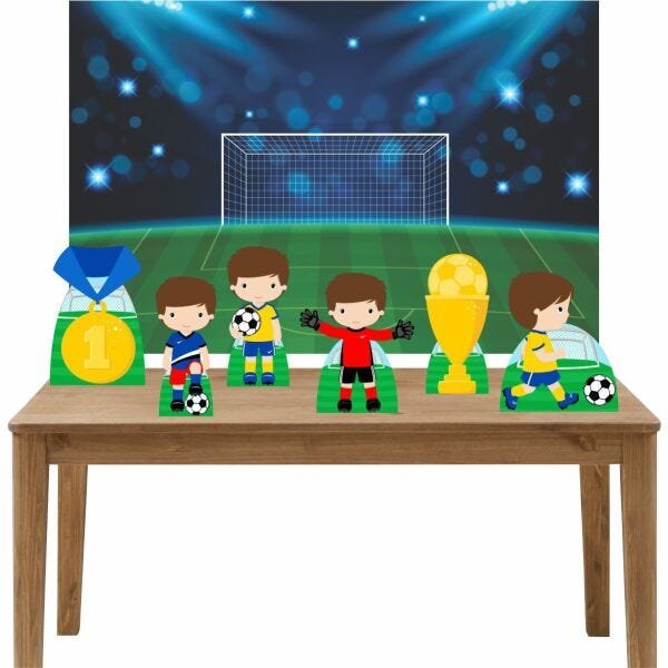 Kit 6 Displays de Mesa e Painel Futebol Cute - Painel 150x100 ...