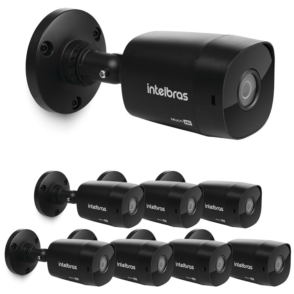 Kit 8 Câmeras Multi HD 2 Megapixels 3.6mm 30m VHD 1230 B G7 BLACK ...