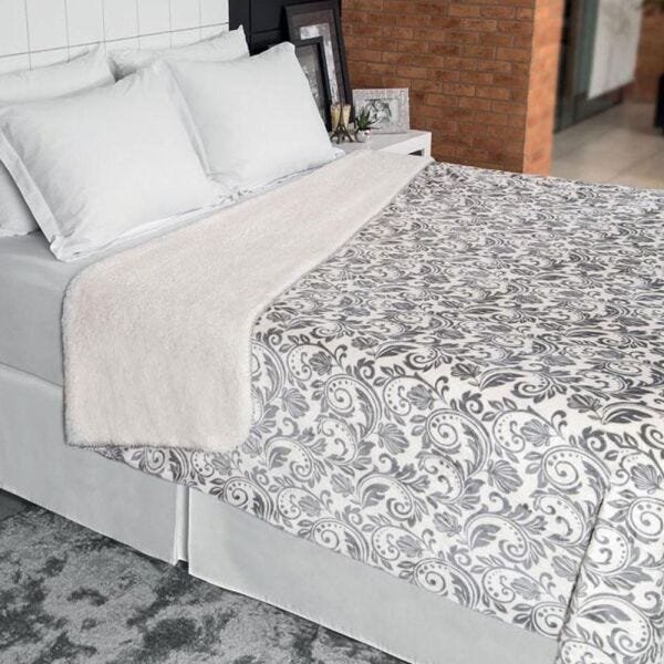 Manta Fleece Queen 2,40m x 2,60m Dupla Face Lepper Vários Modelos ...