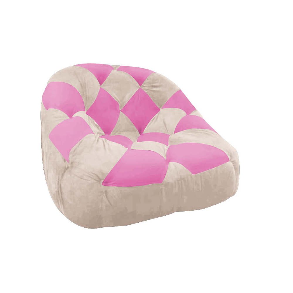 Poltrona Paloma Escritório Sala Pé Plástico Suede Bege Rosado e Suede ...