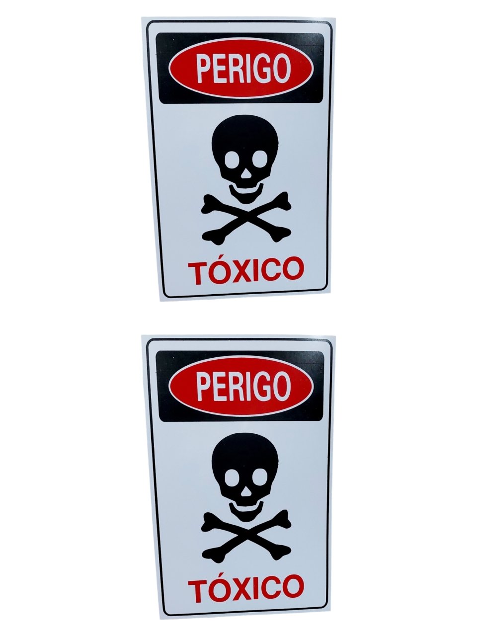 Kit Combo 2 Placa de Sinalização Perigo Toxico 20 X 30 Cm | MadeiraMadeira