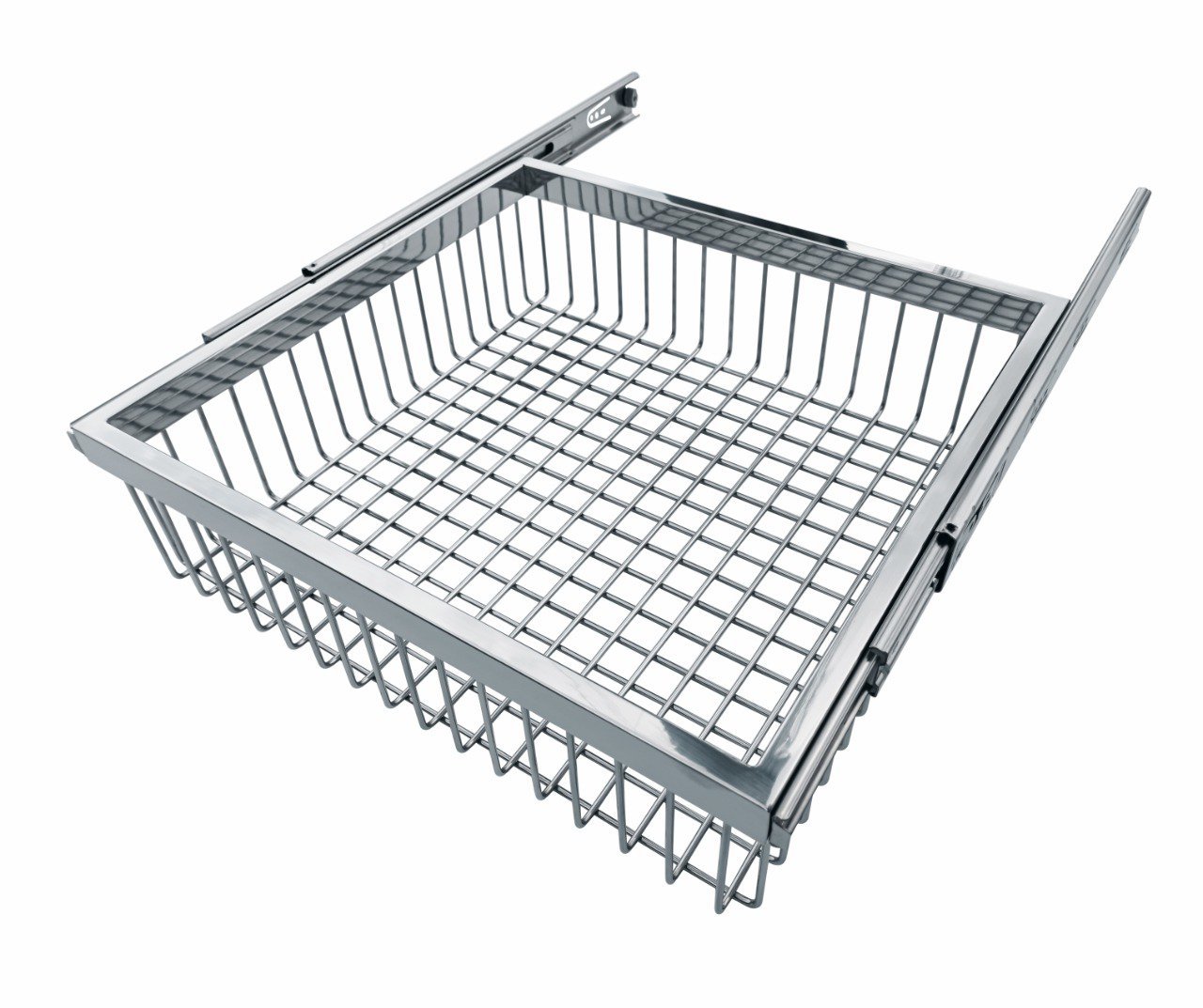 Fruteira deslizante inox 50x45x14 cm mód 50 cm Elegance Inotec ...