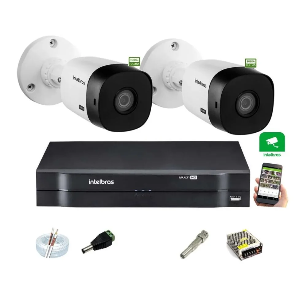 Kit Intelbras 2 Cam 1220b Full hd 1080p Dvr Mhdx 1104 | MadeiraMadeira