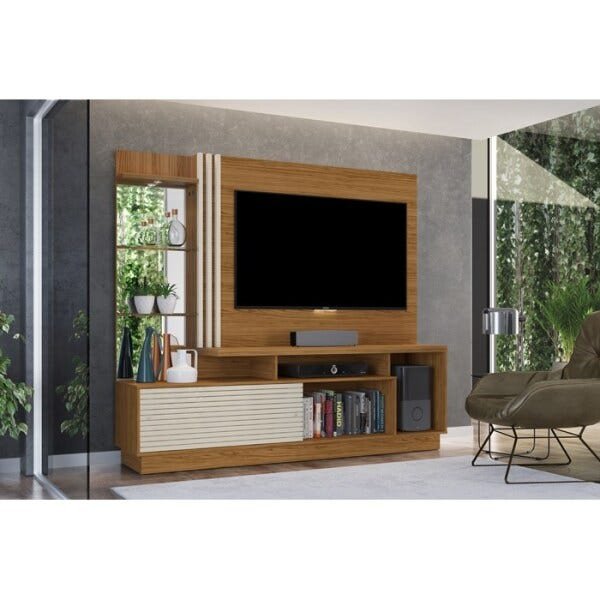 Home Theater Para TV 60 Polegadas Frizz Plus Naturale Off White Madetec ...