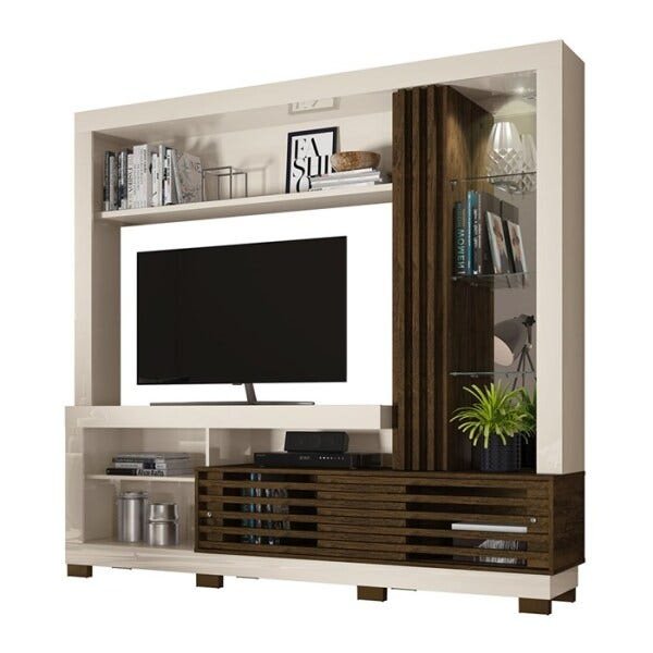 Estante Para TV 50 Polegadas Frizz Off White Savana Madetec ...