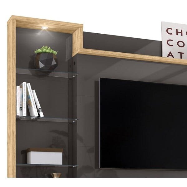 Home Theater Para TV 55 Polegadas Frizz Prime Titanio Carvalho Madetec ...