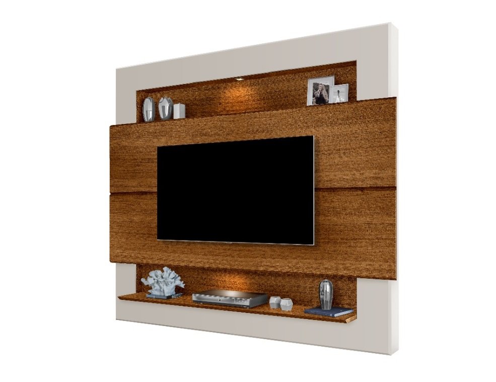 Painel Bancada para TV 57 Polegadas Riviera Carvalho Off White Lpa ...