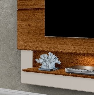 Painel Bancada para TV 57 Polegadas Riviera Carvalho Off White Lpa ...