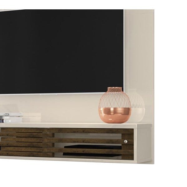 Painel Bancada para TV até 55 Polegadas Frizz Sublime Off White Savana ...