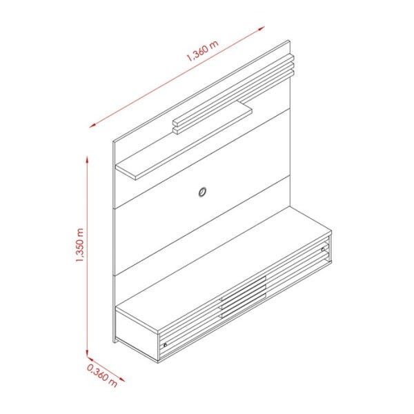 Painel Bancada para TV até 55 Polegadas Frizz Sublime Off White Savana ...