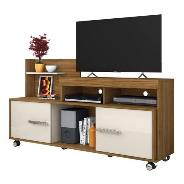 Rack para TV 42 Polegadas Gaspar Naturale Off White Madetec | MadeiraMadeira