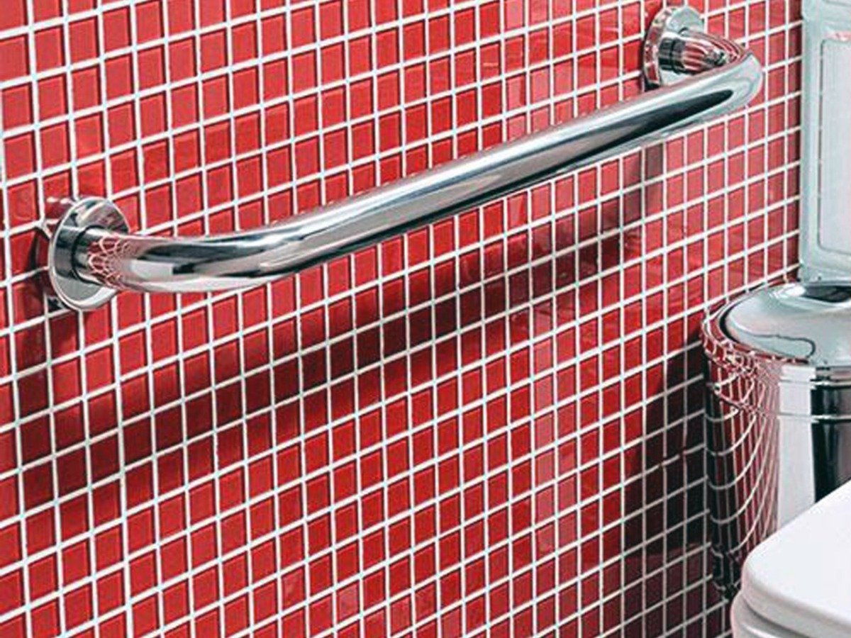 Barra De Apoio Reta 60cm Em Aço Inox Polido Brilhante:Prateado ...