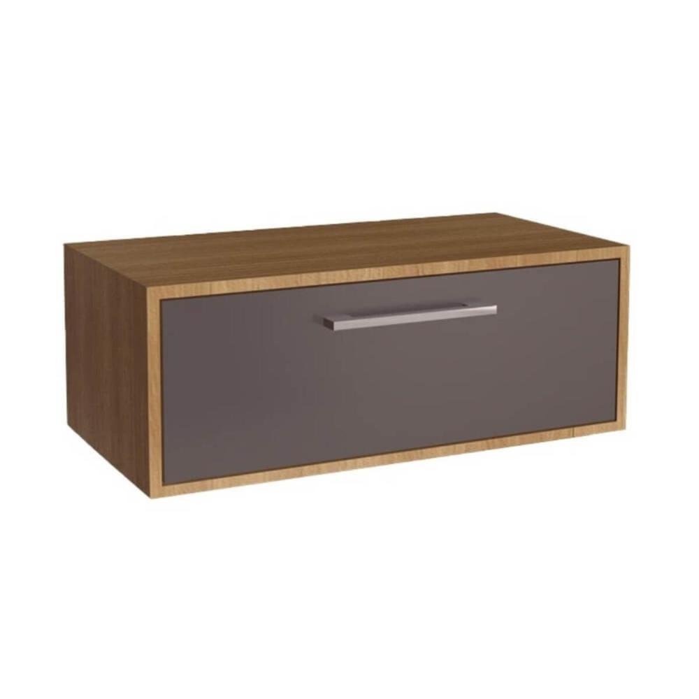 Gabinete de Banheiro Suspenso Mel Grafite sem Cuba 80cm Alice com 1 ...