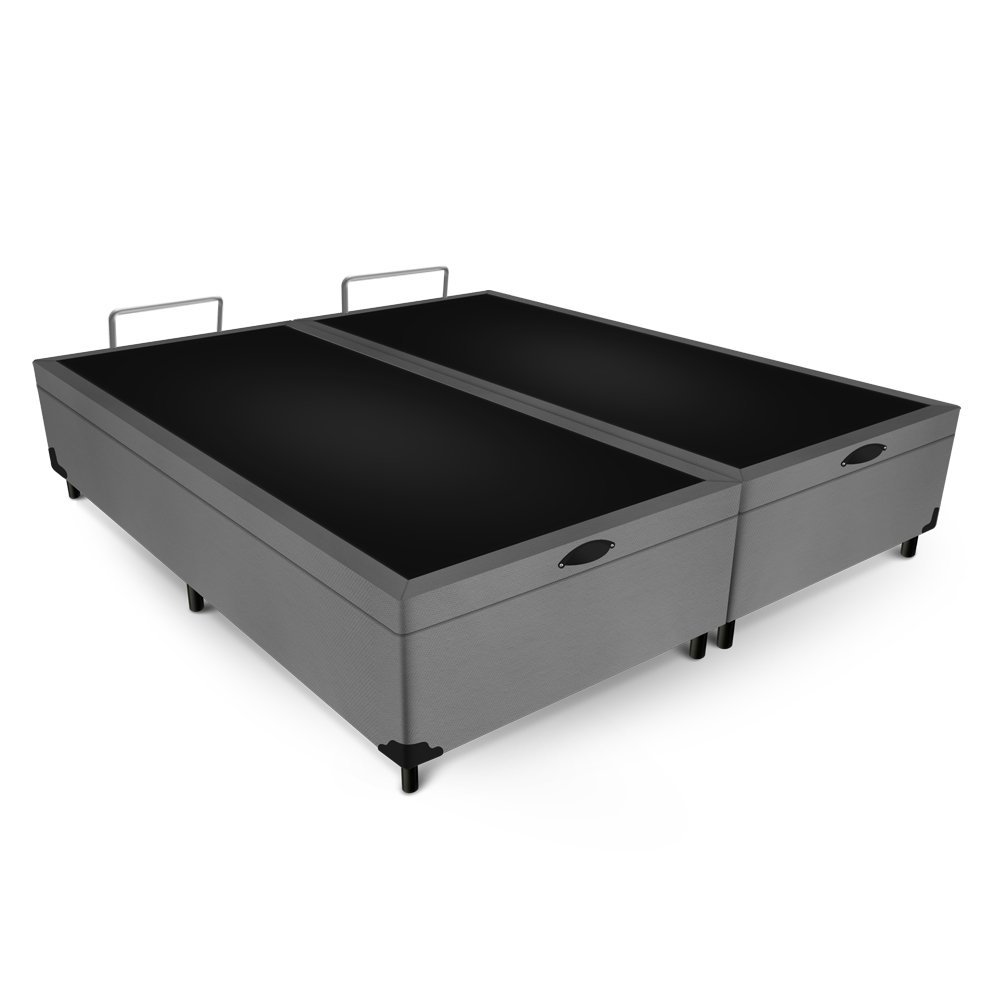 Conjunto Inducol Inspire Latex Box Baú Max Blindado Suede Chumbo Queen ...