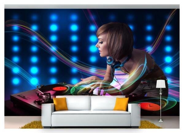 Papel De Parede Instrumentos Musicais 3D Mus18 | MadeiraMadeira