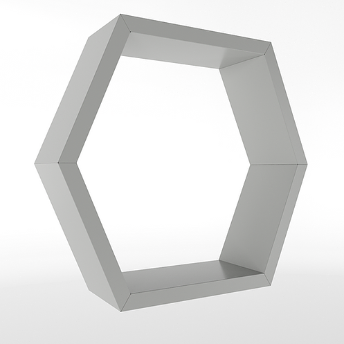 Nicho Hexágono Cinza | MadeiraMadeira