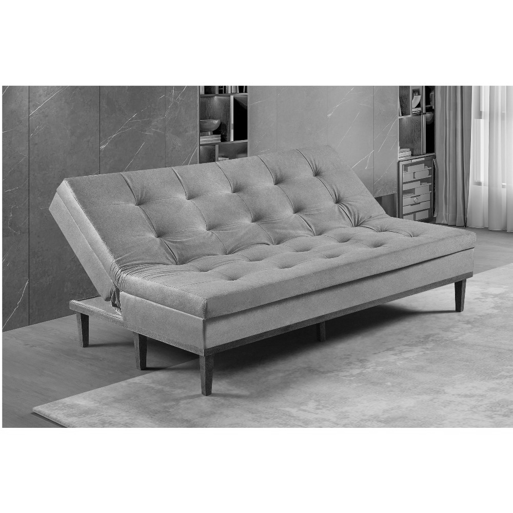 Sofá Cama Toronto Veludo Azul - Nel Estofados | MadeiraMadeira