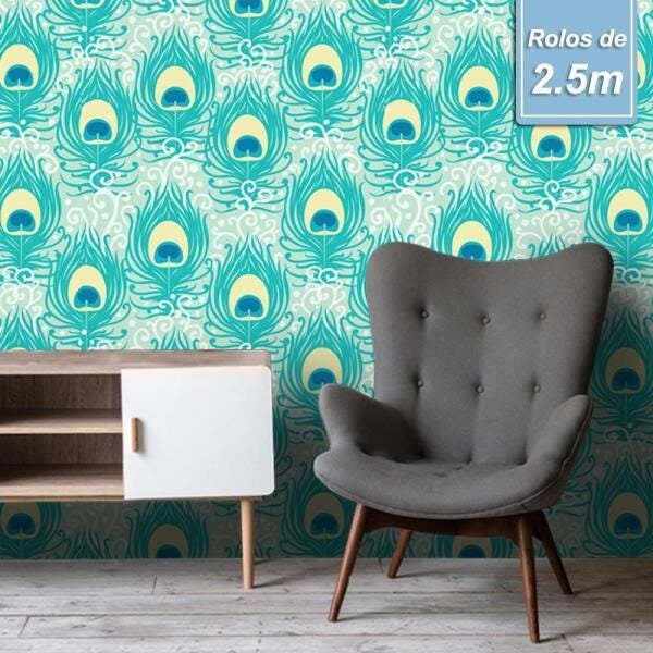 Papel De Parede Adesivo Lavável Abstrato 0018 - 2,50M X 58Cm | MadeiraMadeira