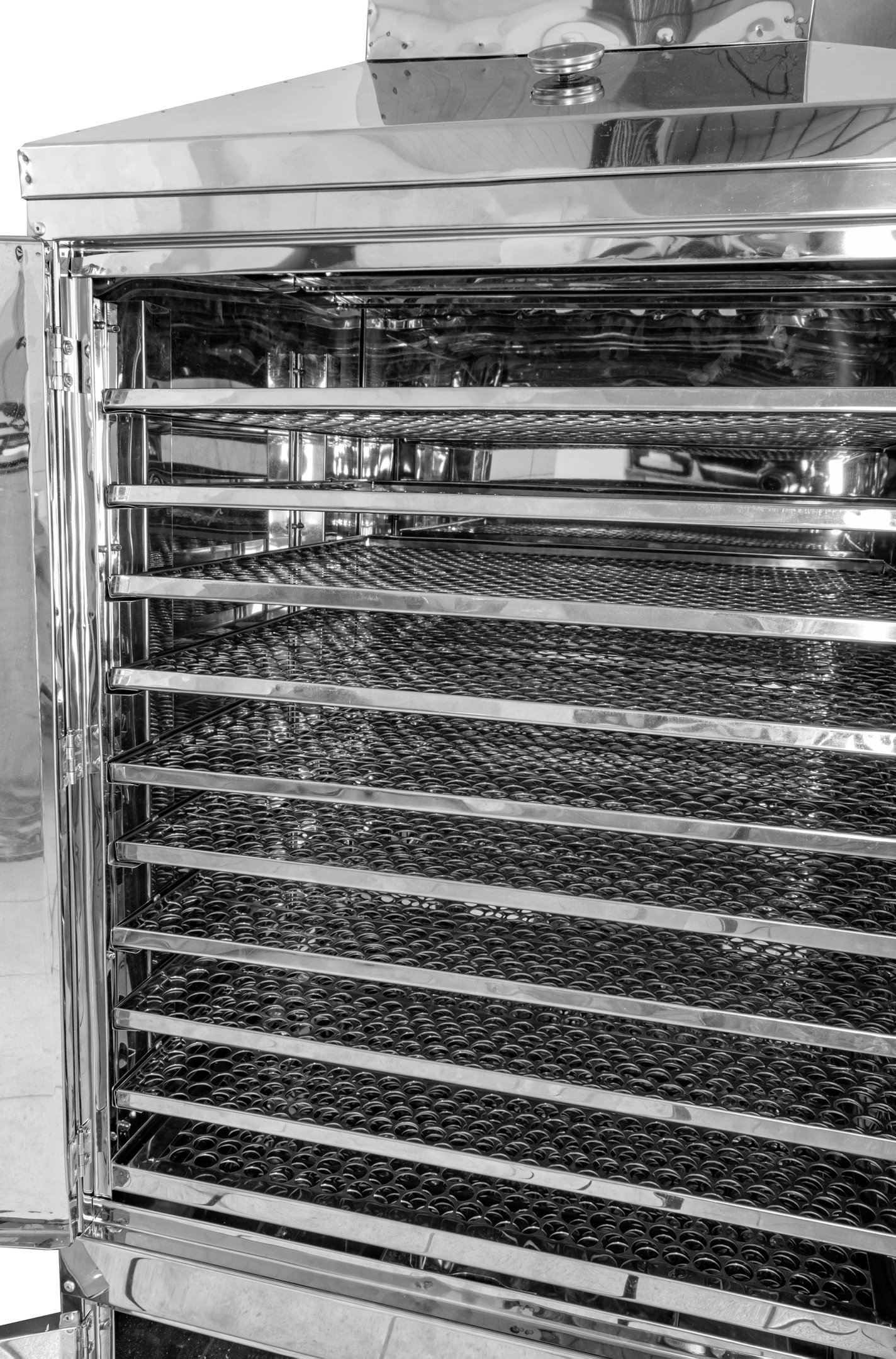 Defumador Profissional Grande Inox 10 Bandejas Kit Gás 70x70 ...