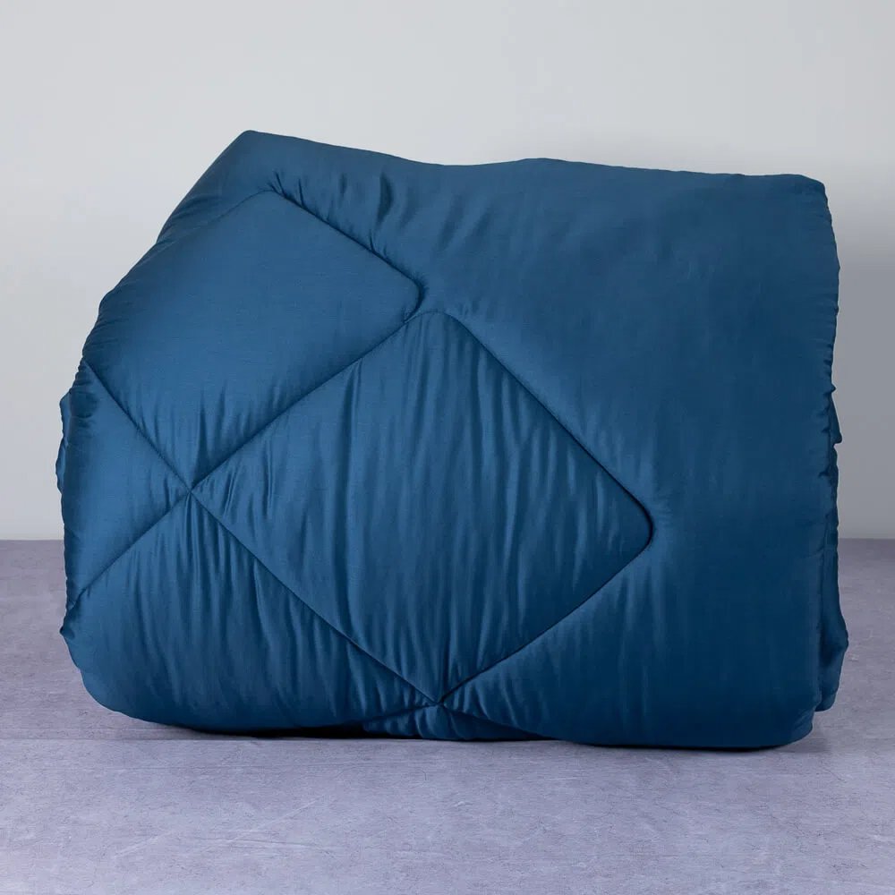 Edredom Classic 300 Fios - 100% Algodão - Azul Mediterrâneo - Casal ...