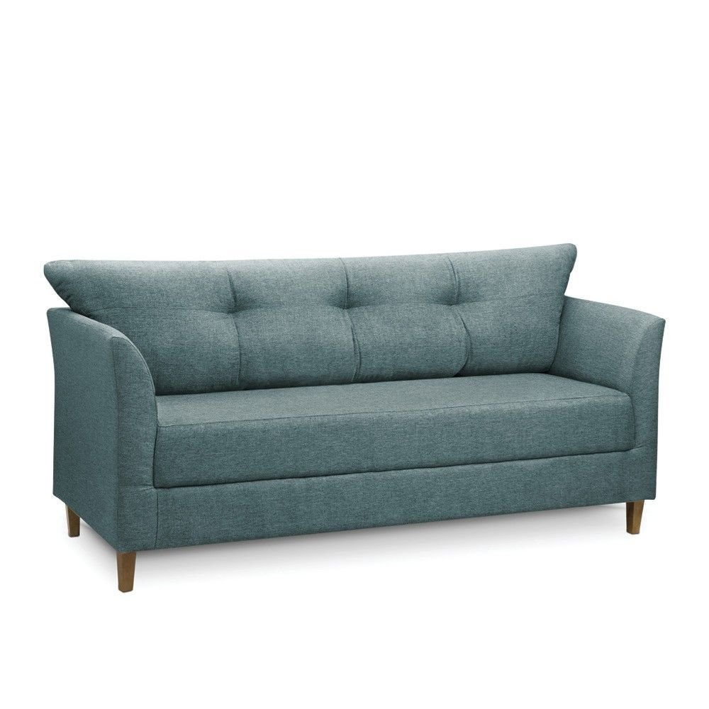 Sofá 3 Lugares Living para Sala Leblon 180cm Linho Azul E03 - D'rossi ...