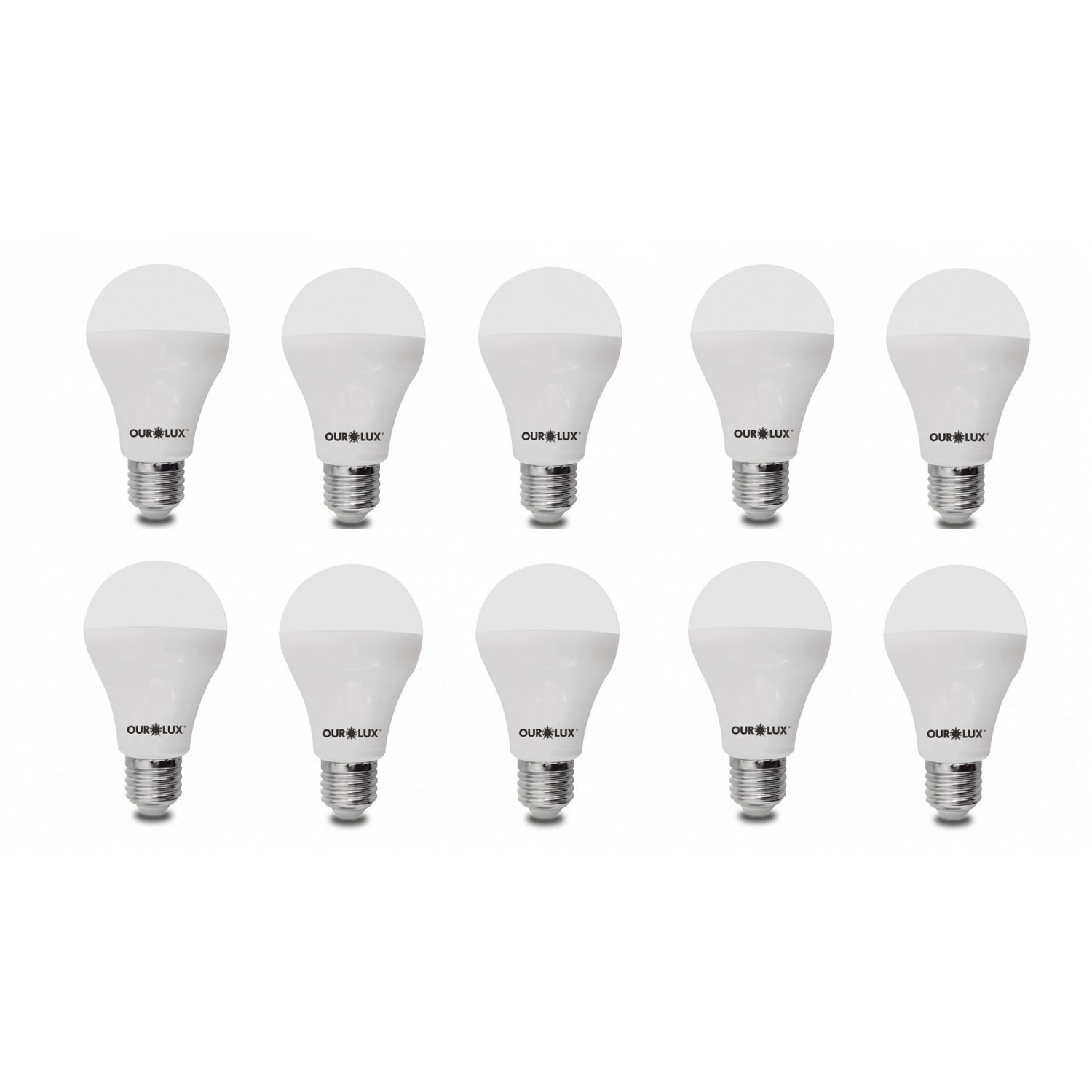 Kit 10 Lampadas LED 12W OuroLux Bivolt Branca 6500K | MadeiraMadeira