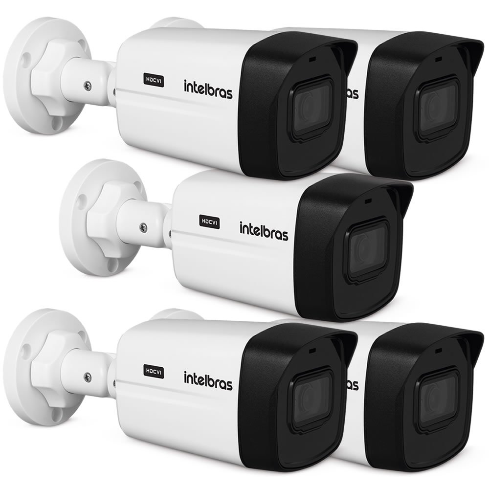Kit 5 Câmeras HDCVI 4K 8 Megapixel 2.8mm 30m VHD 5830 B 4K Intelbras ...