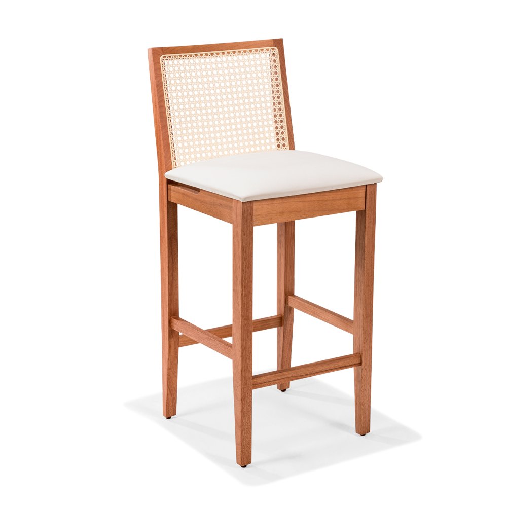 Banqueta em Madeira Maciça Natália - Natural Maschietto | MadeiraMadeira