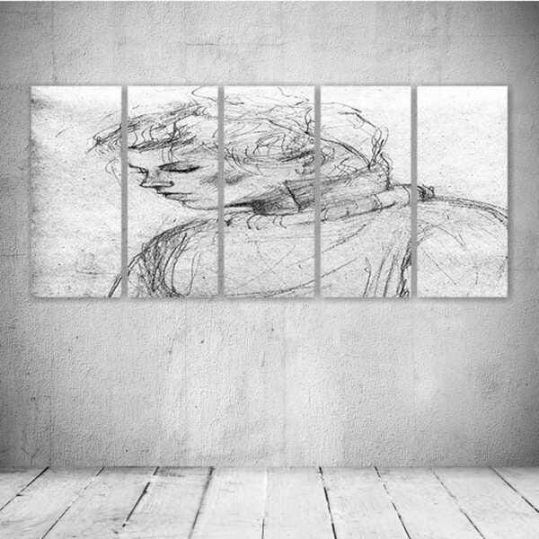 Quadro Decorativo - Pencil Drawing - Composto de 5 Quadros | MadeiraMadeira