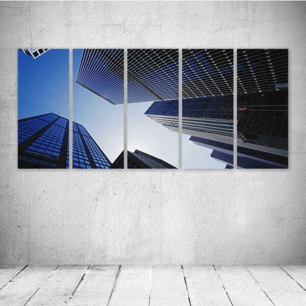 Quadro Decorativo - Tower Building - Composto de 5 Quadros | MadeiraMadeira