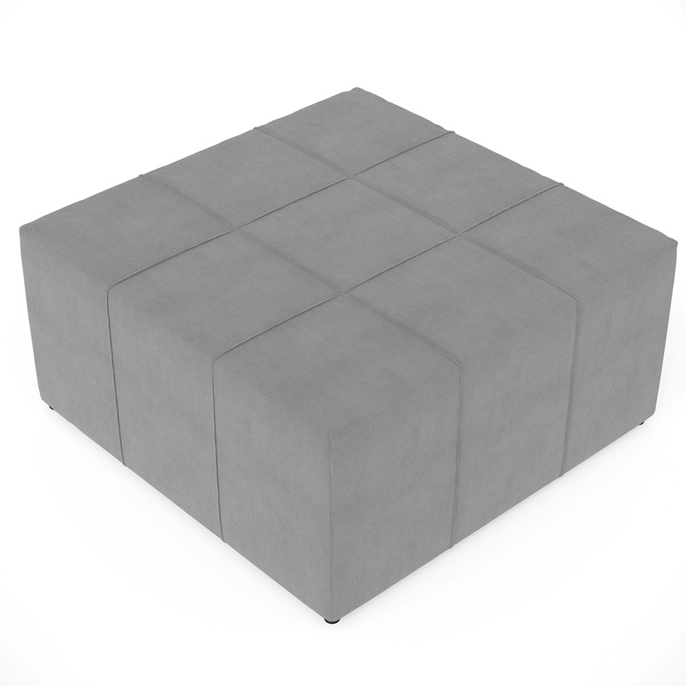 Puff Decorativo Para Sala de Estar Quadrado Milano 90x90cm W01 Suede ...