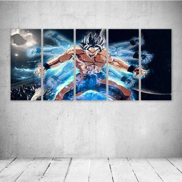 Quadro Decorativo - Dragon Ball Super Goku - Composto de 5 Quadros ...