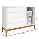 Cômoda Infantil Classic Boom Branco com Pés Amadeirado - Reller ...