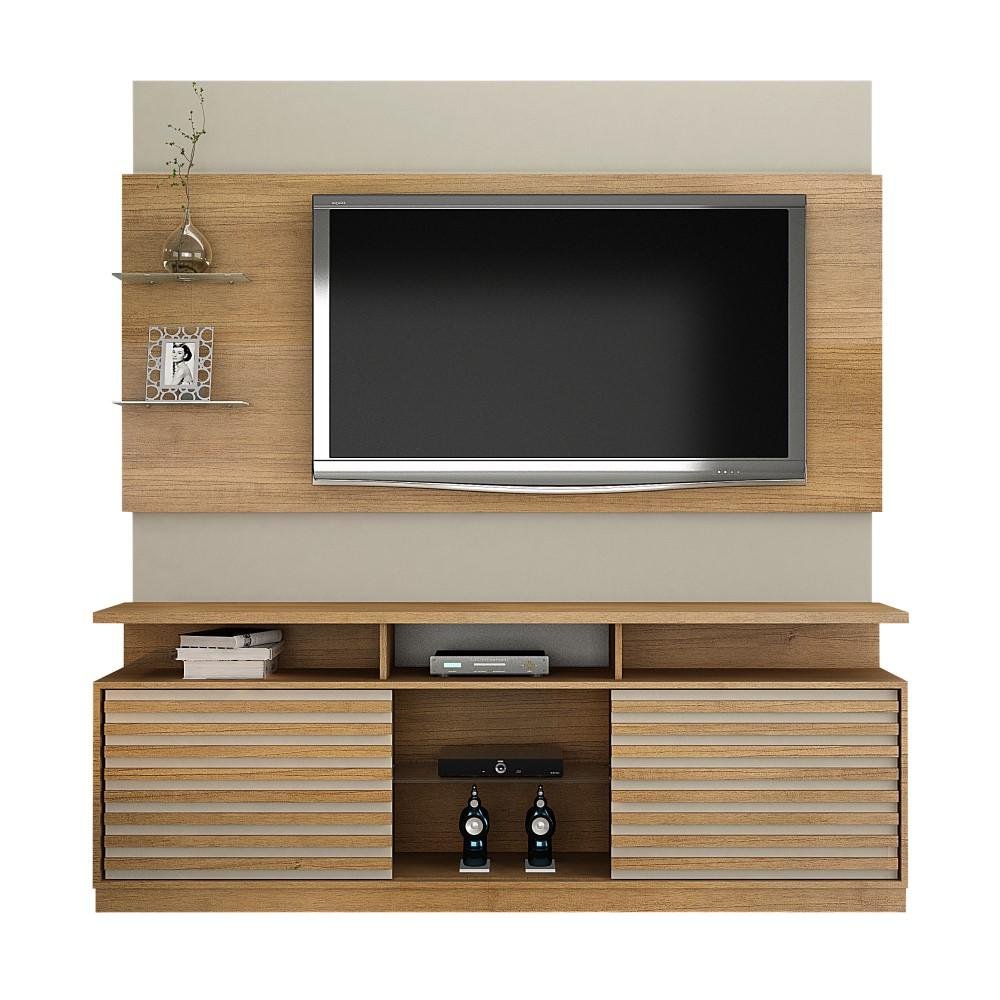 Rack Com Painel Home Para TV 65 Polegadas Sala De Estar Quarto 2 Portas ...