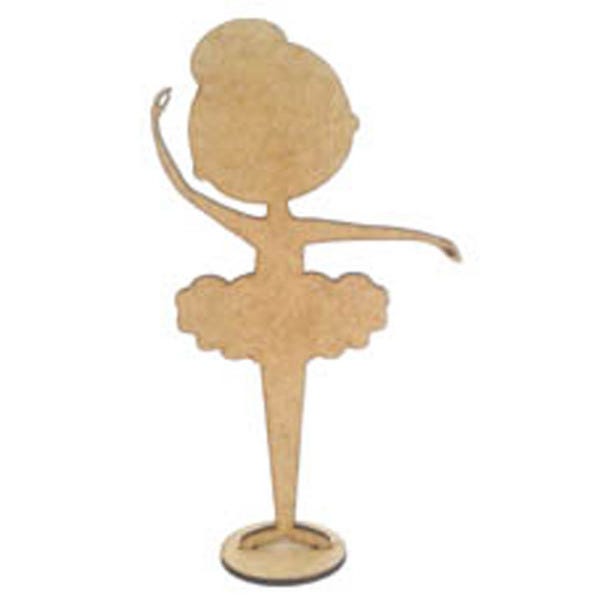 Kit com 6 Bailarinas Mdf de Mesa Tam: 12x20cm Cod:Kblrn010 | MadeiraMadeira