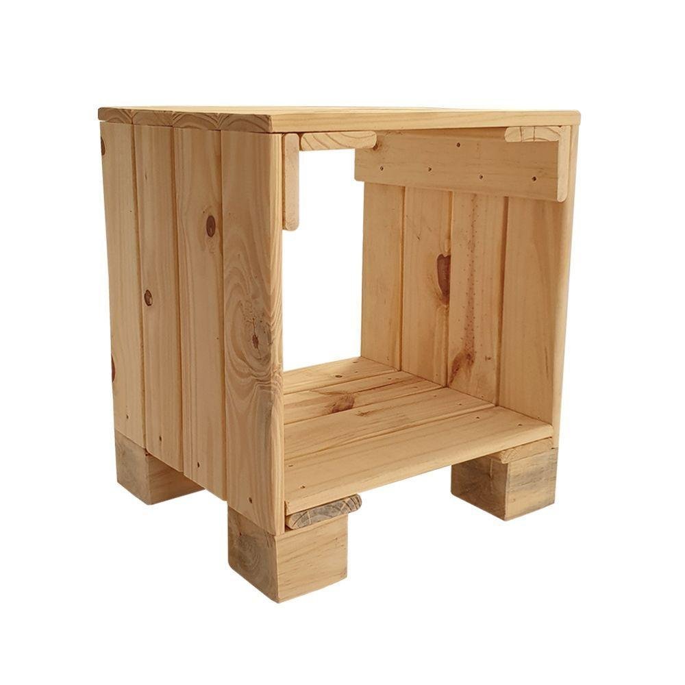 Jogo 4 Mesas De Cabeceira Palete Em Madeira Pinus Marrom | MadeiraMadeira