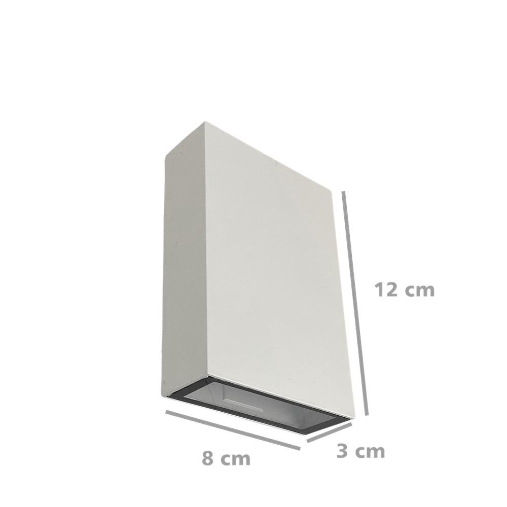 Kit 9 Arandela Duo Blindada Efeito 2 Fachos Duplo Led 4w 3000k Branca | MadeiraMadeira