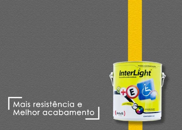Tinta Acrílica Emborrachada Indutil Interlight Piso 3,6L Amarelo ...