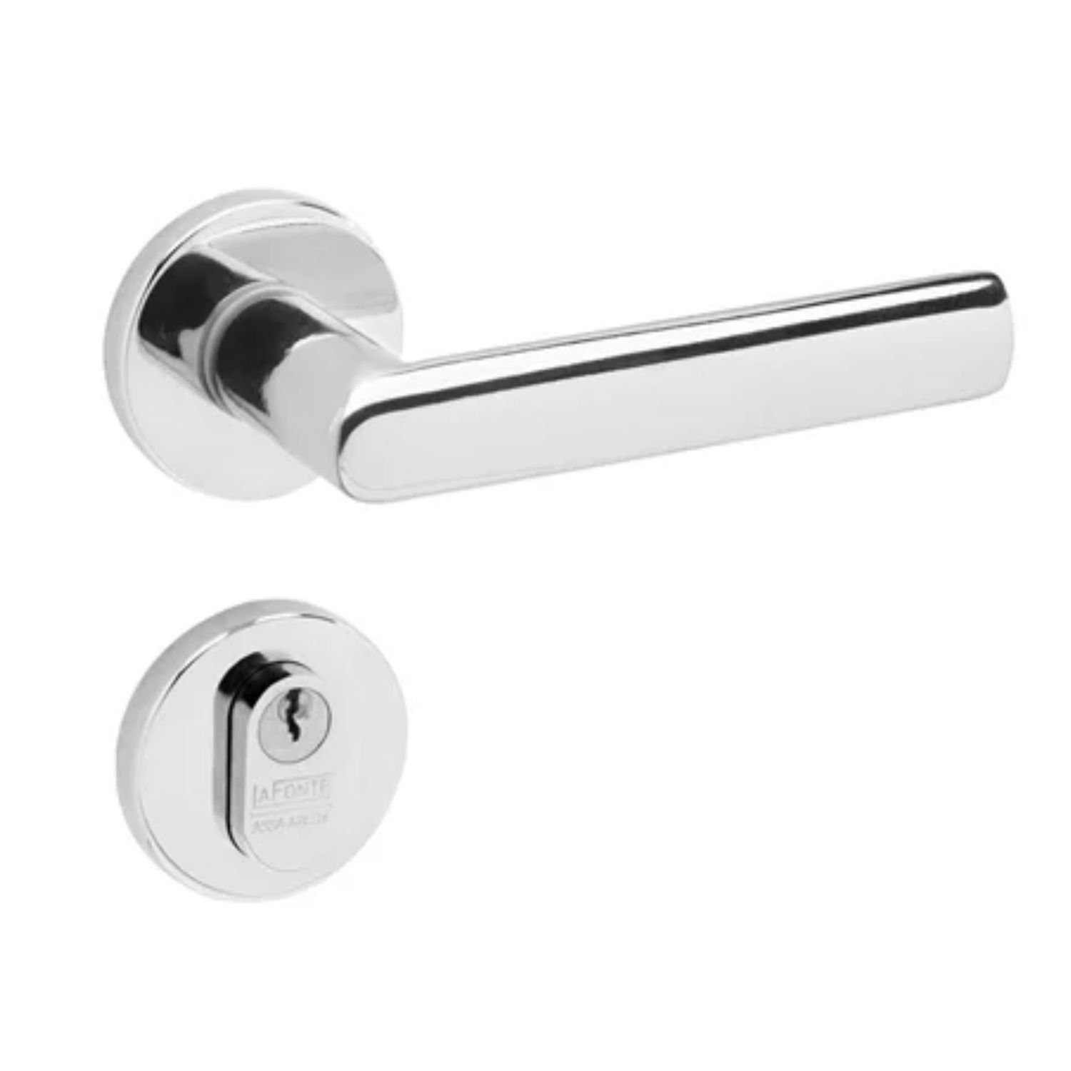 Fechadura 880 Residence Externa St1-55 Ros325 40mm Inox Polido La Fonte | MadeiraMadeira