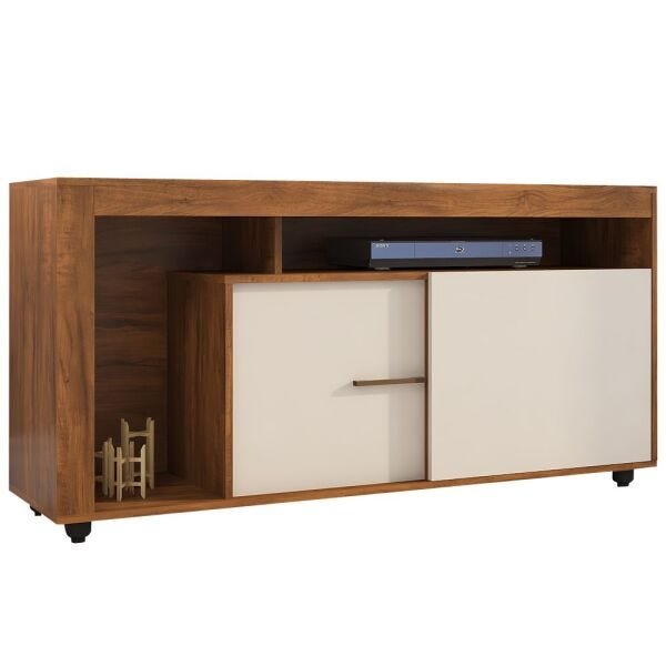 Rack para TV até 43 Polegadas Talk Cedro/Off White - Viero Móveis ...