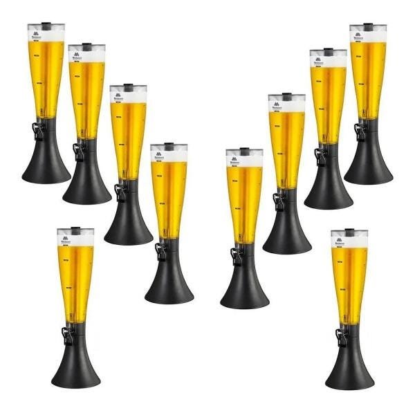 Kit com 10 Unidades Torre de Chopp Linha Marcbeer Tulipa 3,5 Litros ...